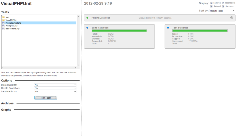 PHPUnit Tests Web Interface für Kunden mit VisualPHPUnit – Sebastian ...
